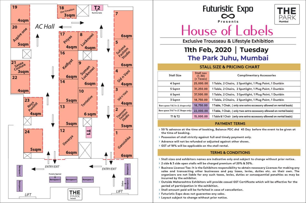 House of Label Exhibition At The Park Juhu, Mumbai On 11 Feb 2020