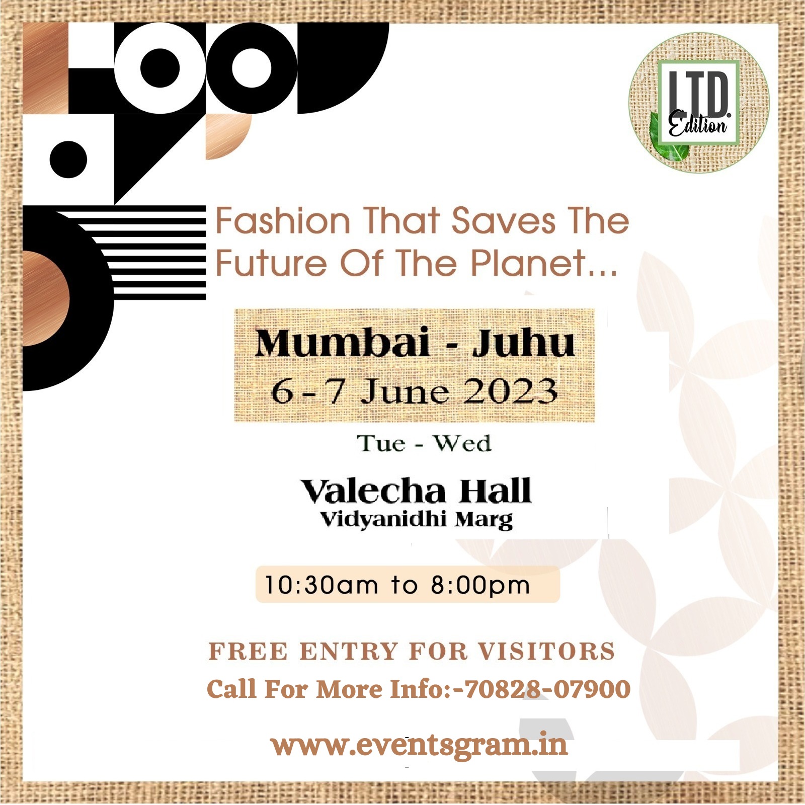 Sustainable Fashion And Lifestyle Exhibition At Valecha Hall, Mumbai On ...