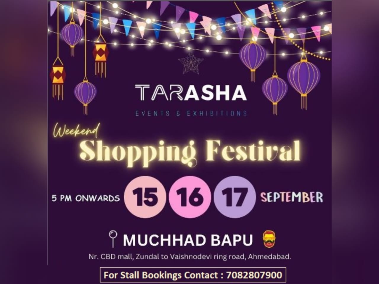 Weekend Shopping Festival At Muchhad Bapu, Near CBD Mall, Ahmedabad on ...